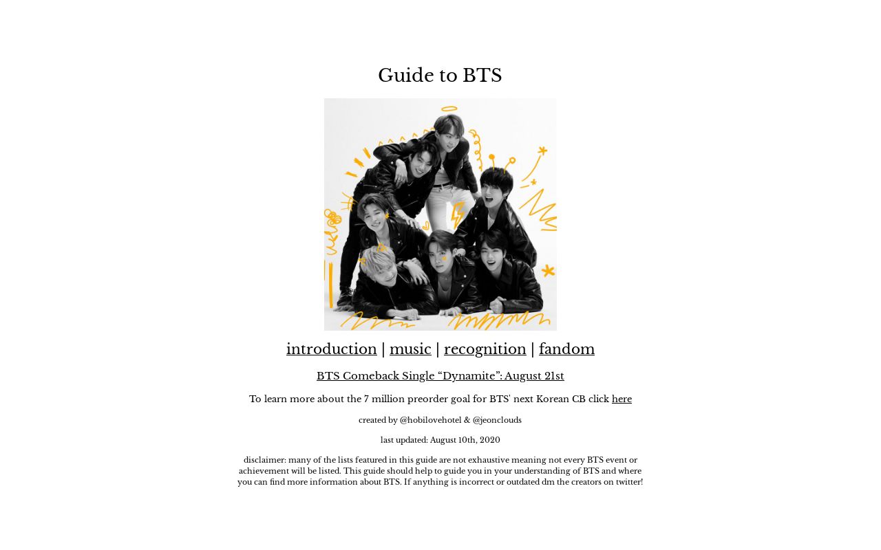 Guide to BTS